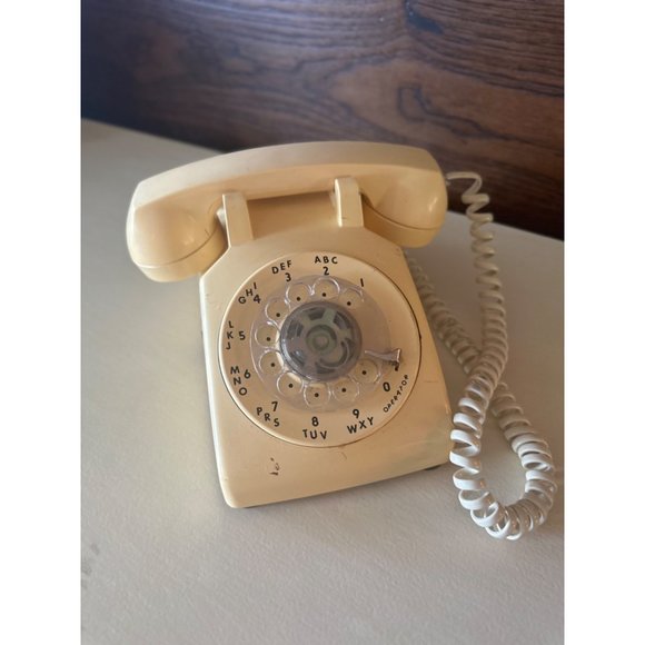 pac tel | Other | Vintage Rotary Phone Dial Phone Tan Midcentury ...